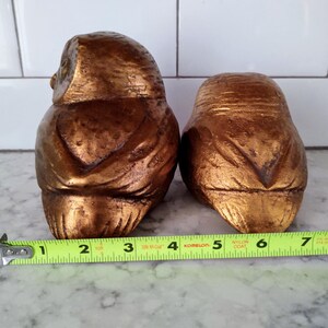 Vintage MCM Jaru California Gold Plaster Owls Heavy Chalkware Plaster ...
