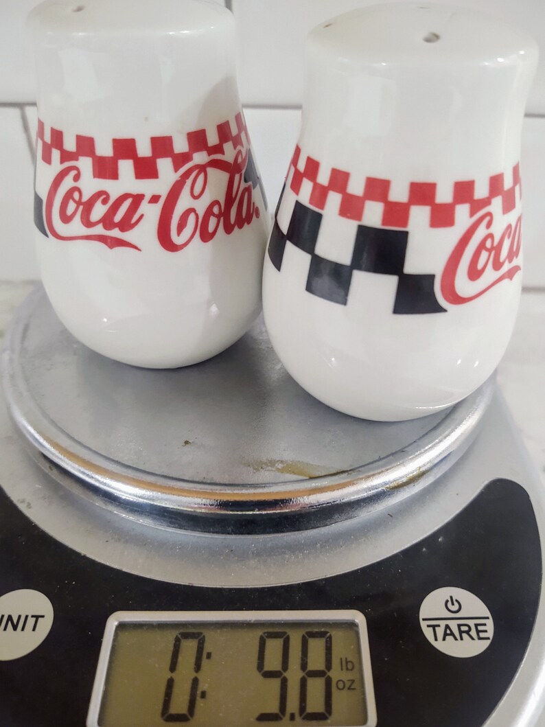 Vintage 1999 Coca-cola Gibson Brand Salt & Pepper Shakers Checkerboard ...