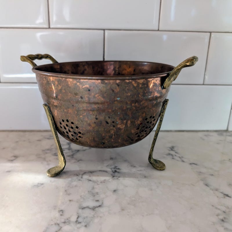 Copper Colander - Etsy