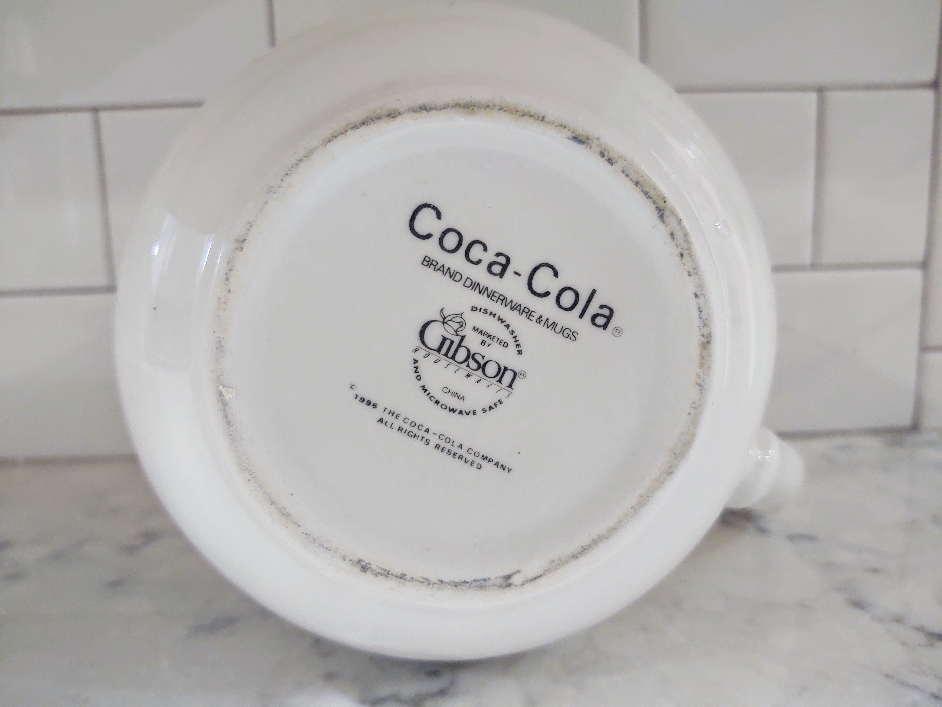 Vintage 1999 Coca-cola Gibson Brand Large Pitcher Checkerboard Pattern ...