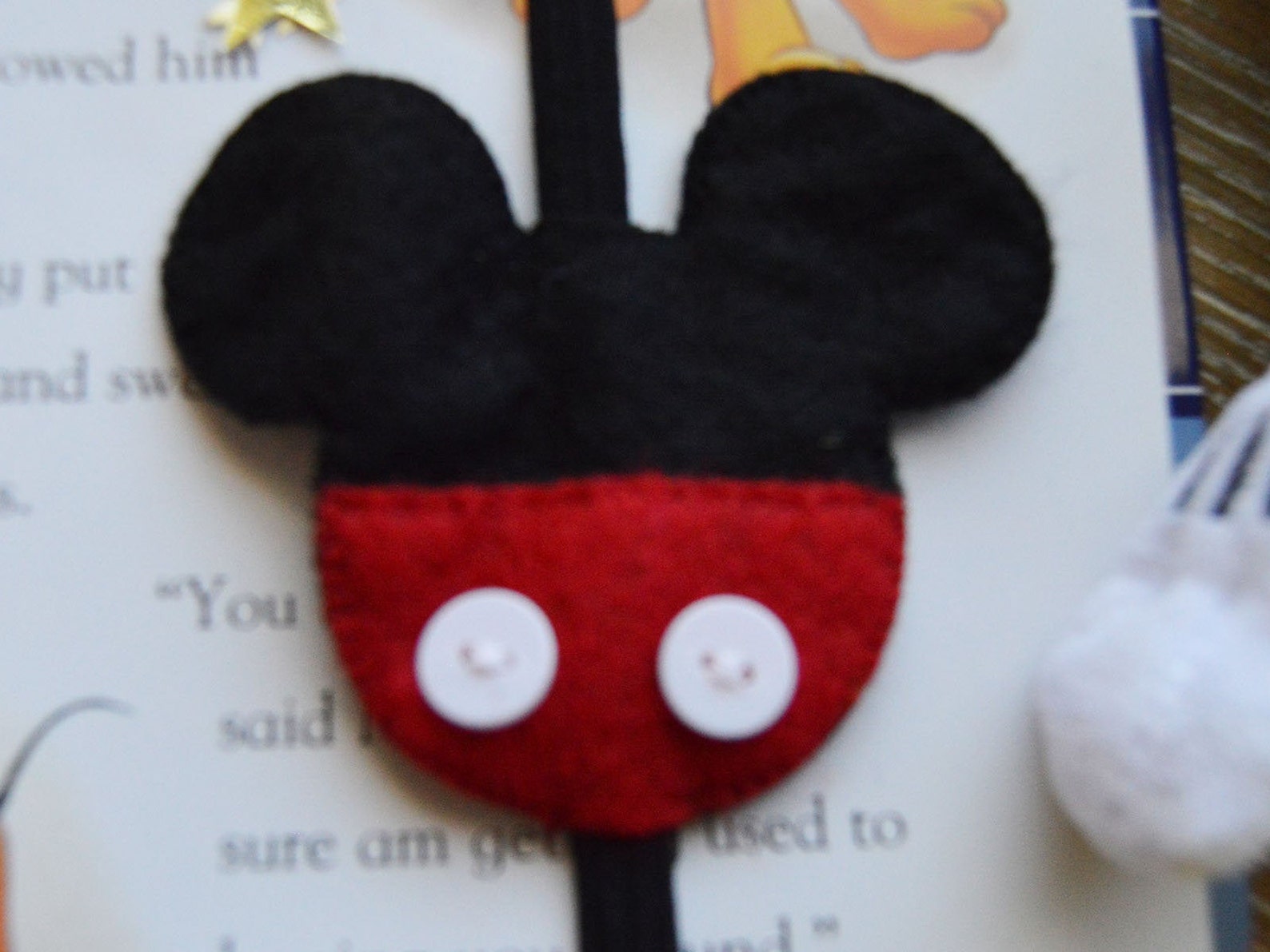 Mickey Inspired Book Mark - Etsy