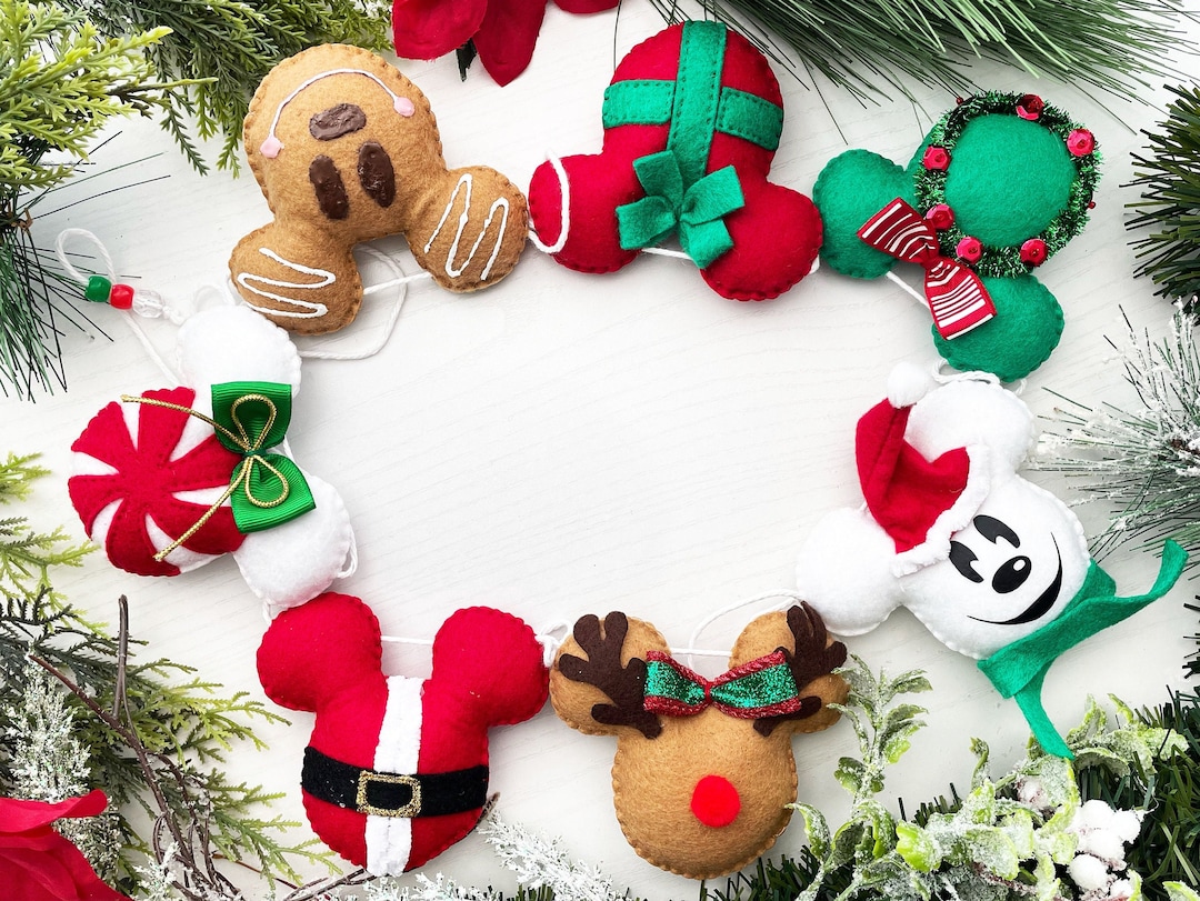 Christmas Icons Disney Garland, Mickey Garland & Minnie Garland - Etsy