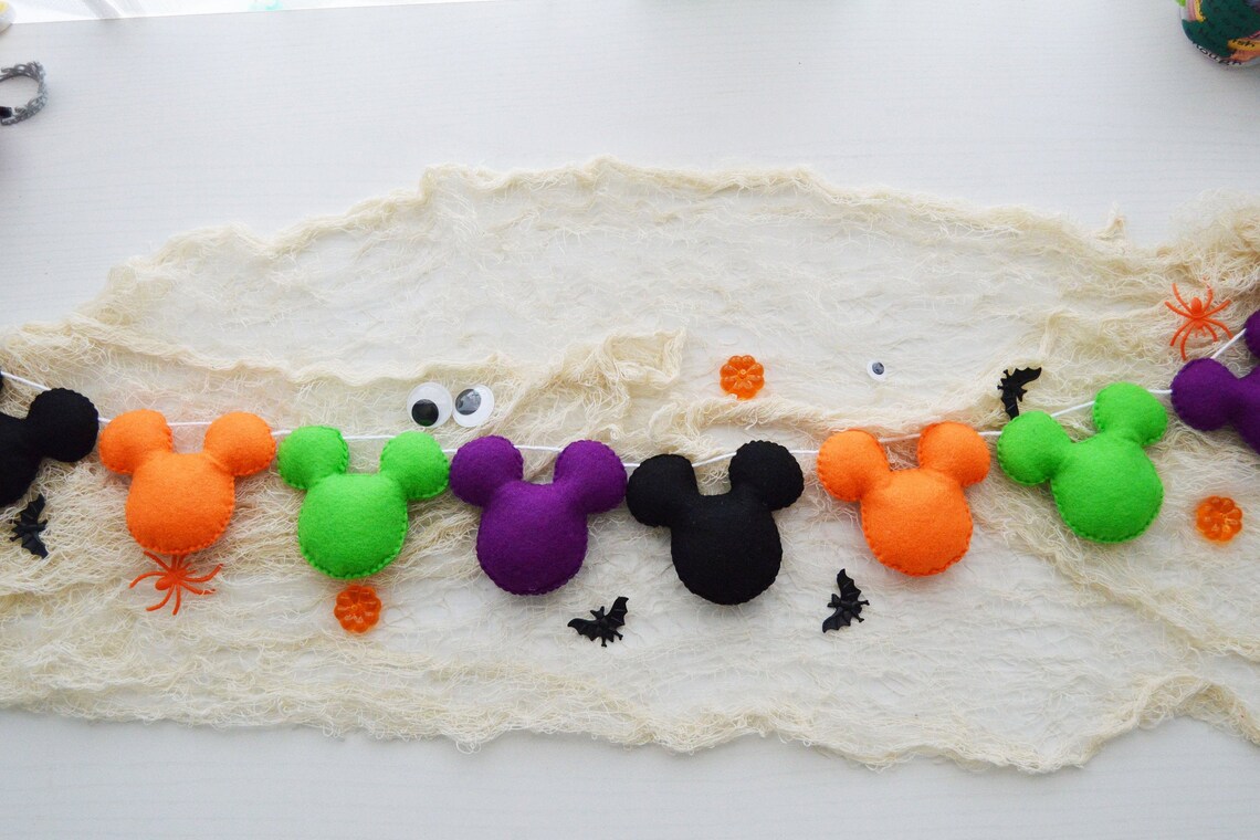 Halloween Disney Garland Halloween Mickey Banner Halloween - Etsy