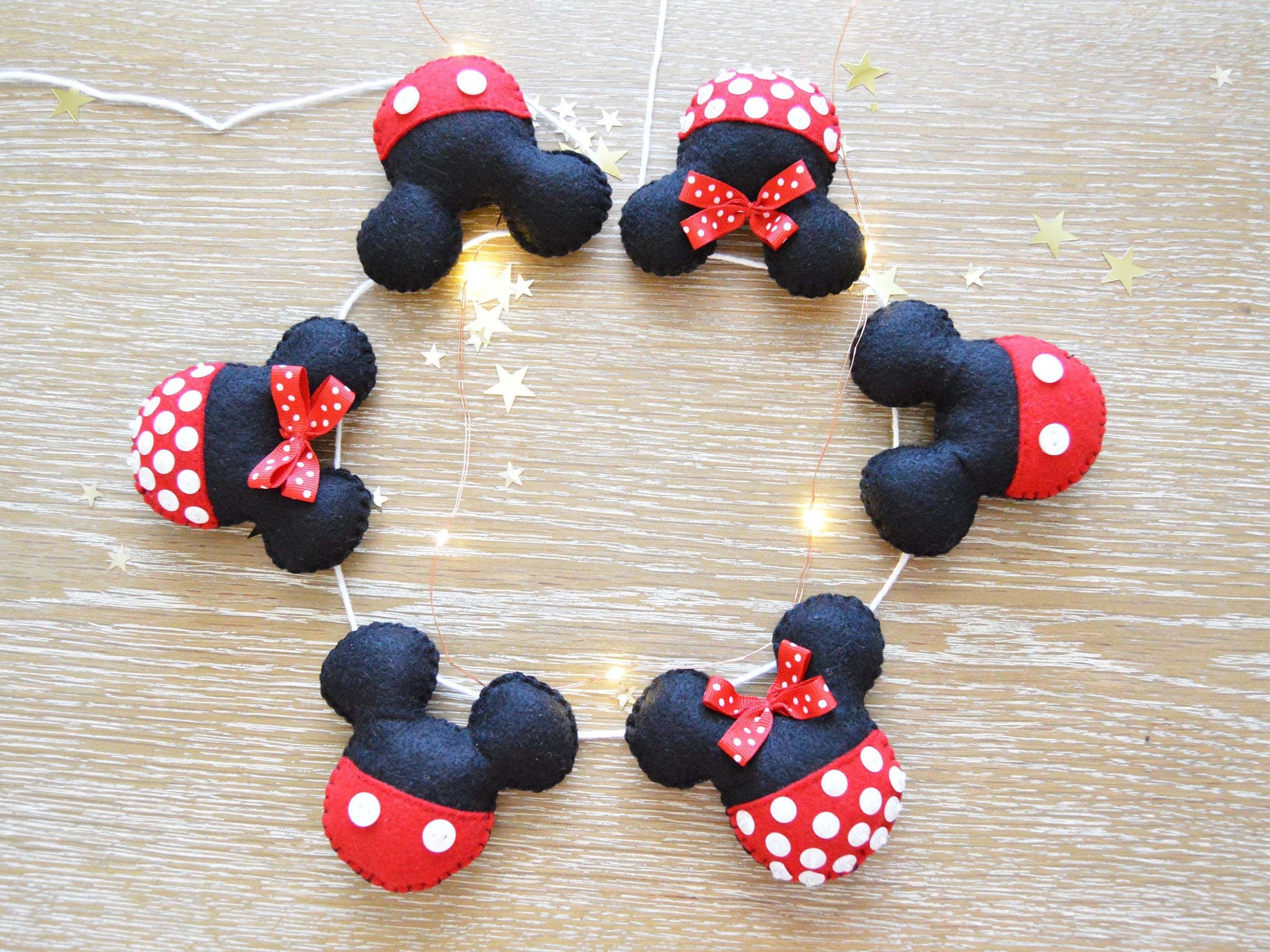 Mickey & Minnie Garland, Disney Garland, Felt Garland, Mickey Garland ...