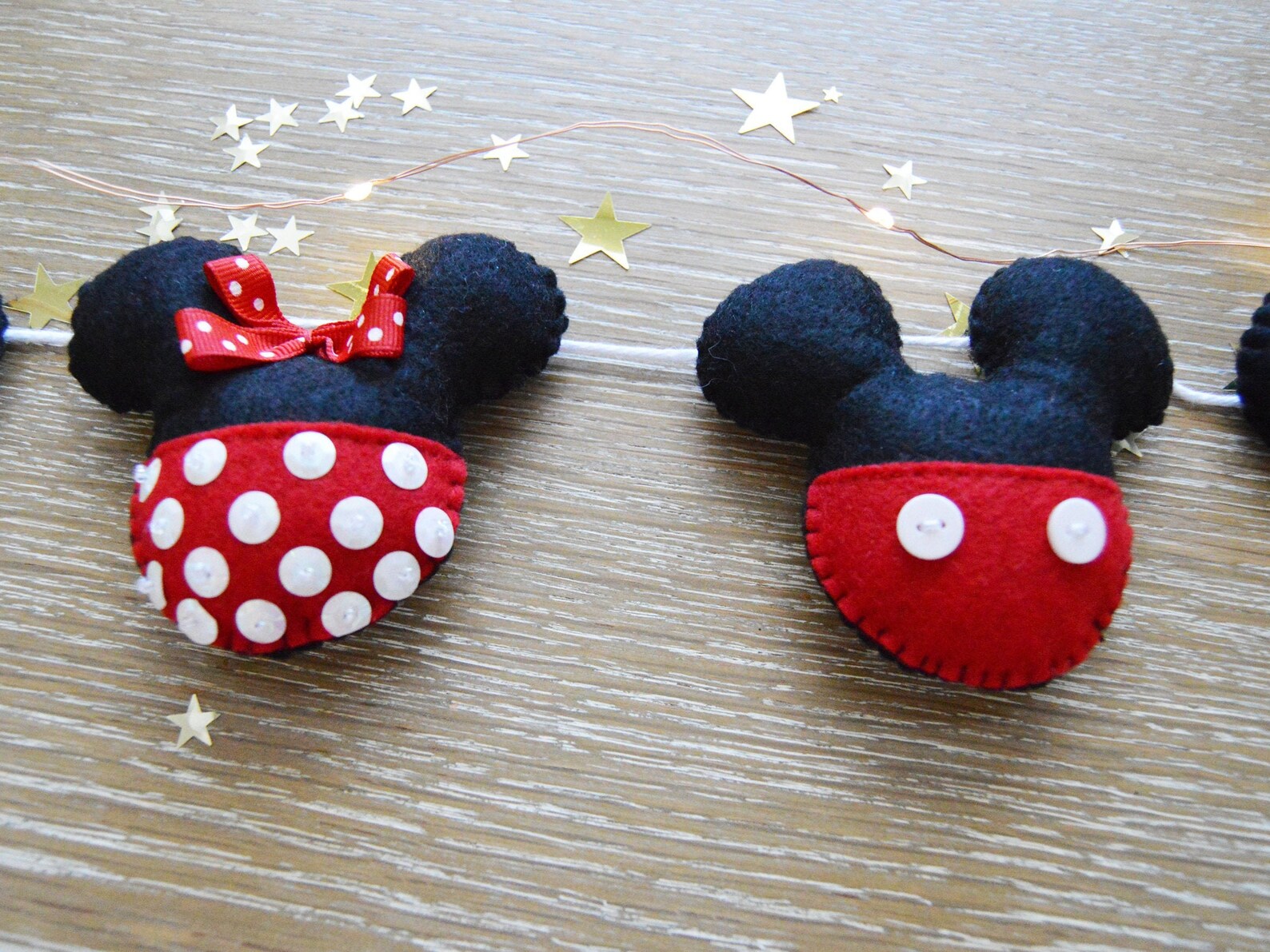 Mickey & Minnie Garland, Disney Garland, Felt Garland, Mickey Garland ...