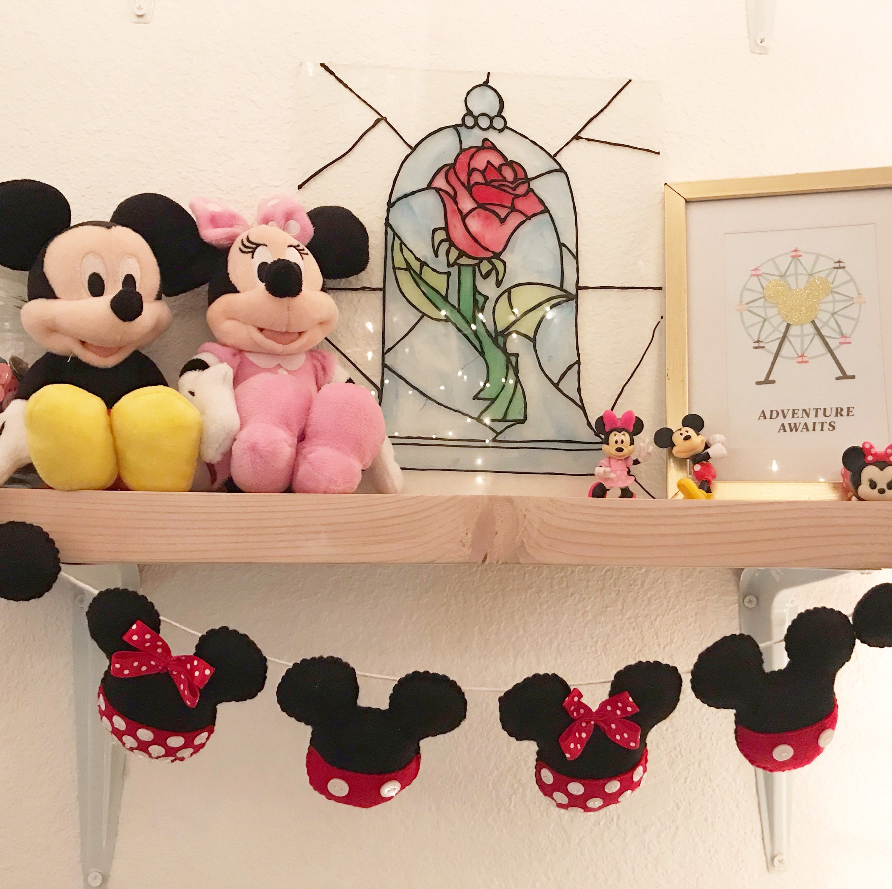 Mickey & Minnie Garland, Disney Garland, Felt Garland, Mickey Garland ...