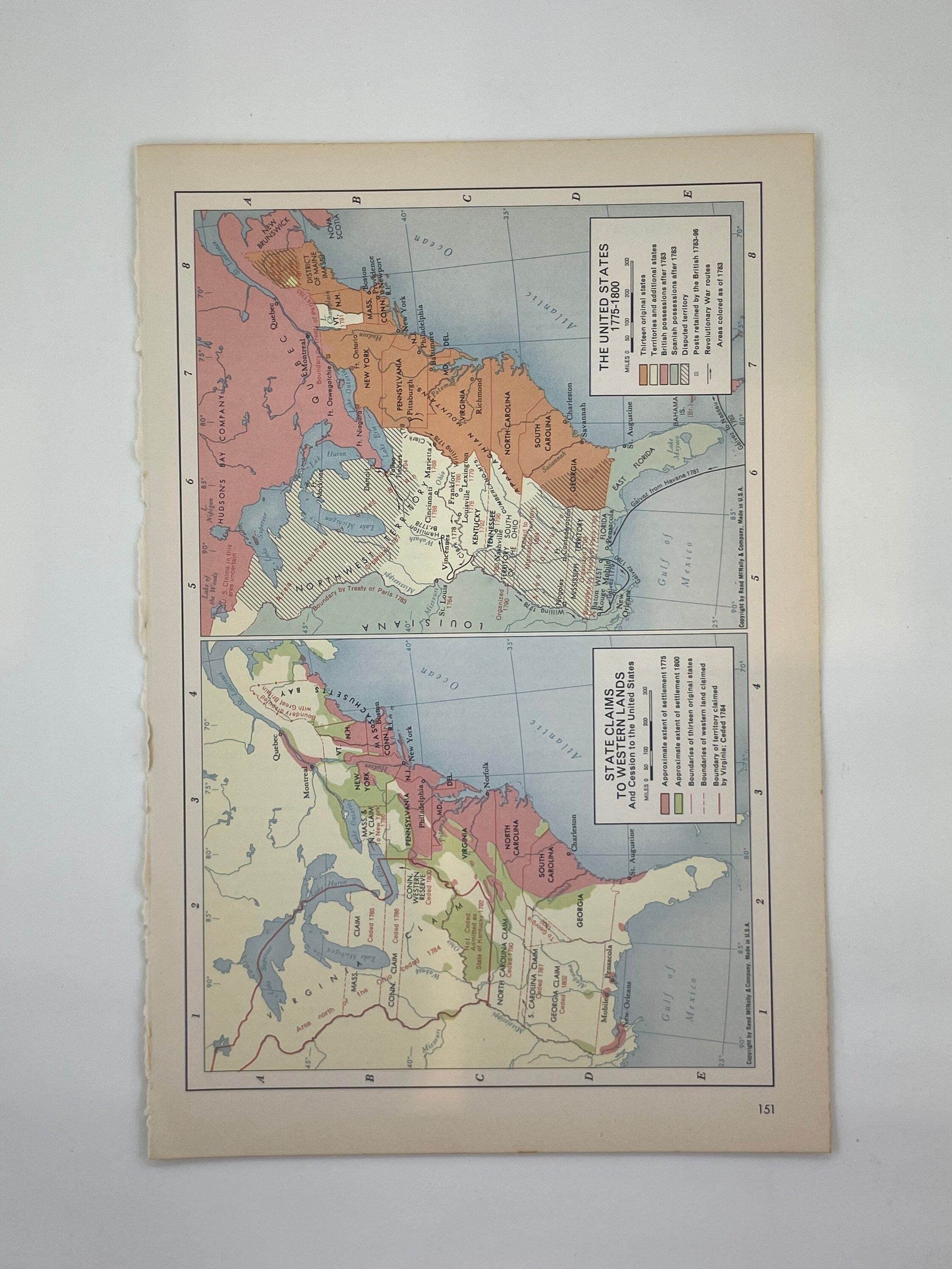 Vintage Map Pages Old Maps Decoupage Atlas Pages for - Etsy