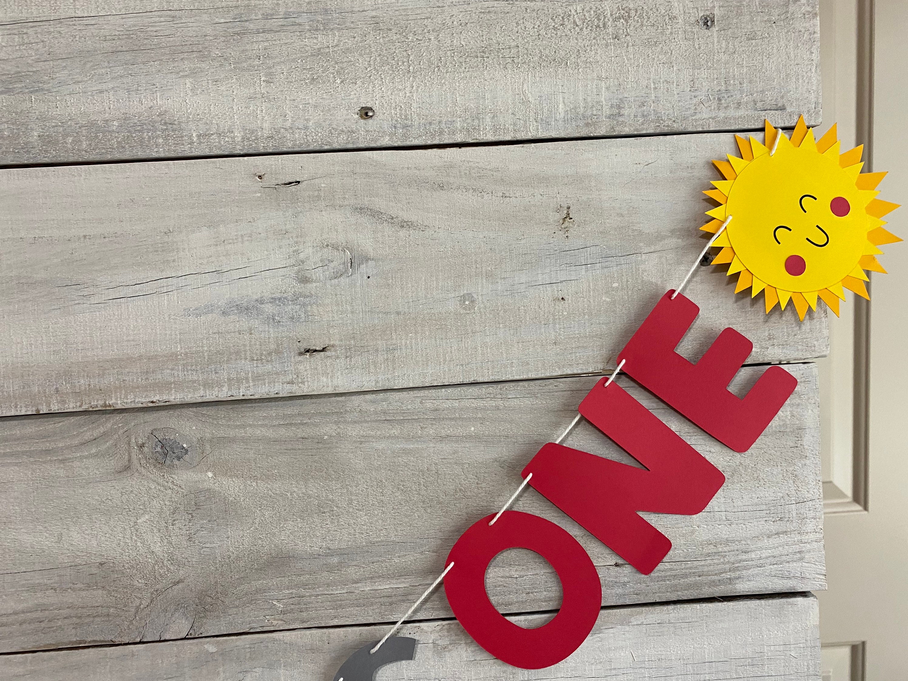 Our Little Sunshine is ONE Banner Sunshine Birthday Decor - Etsy