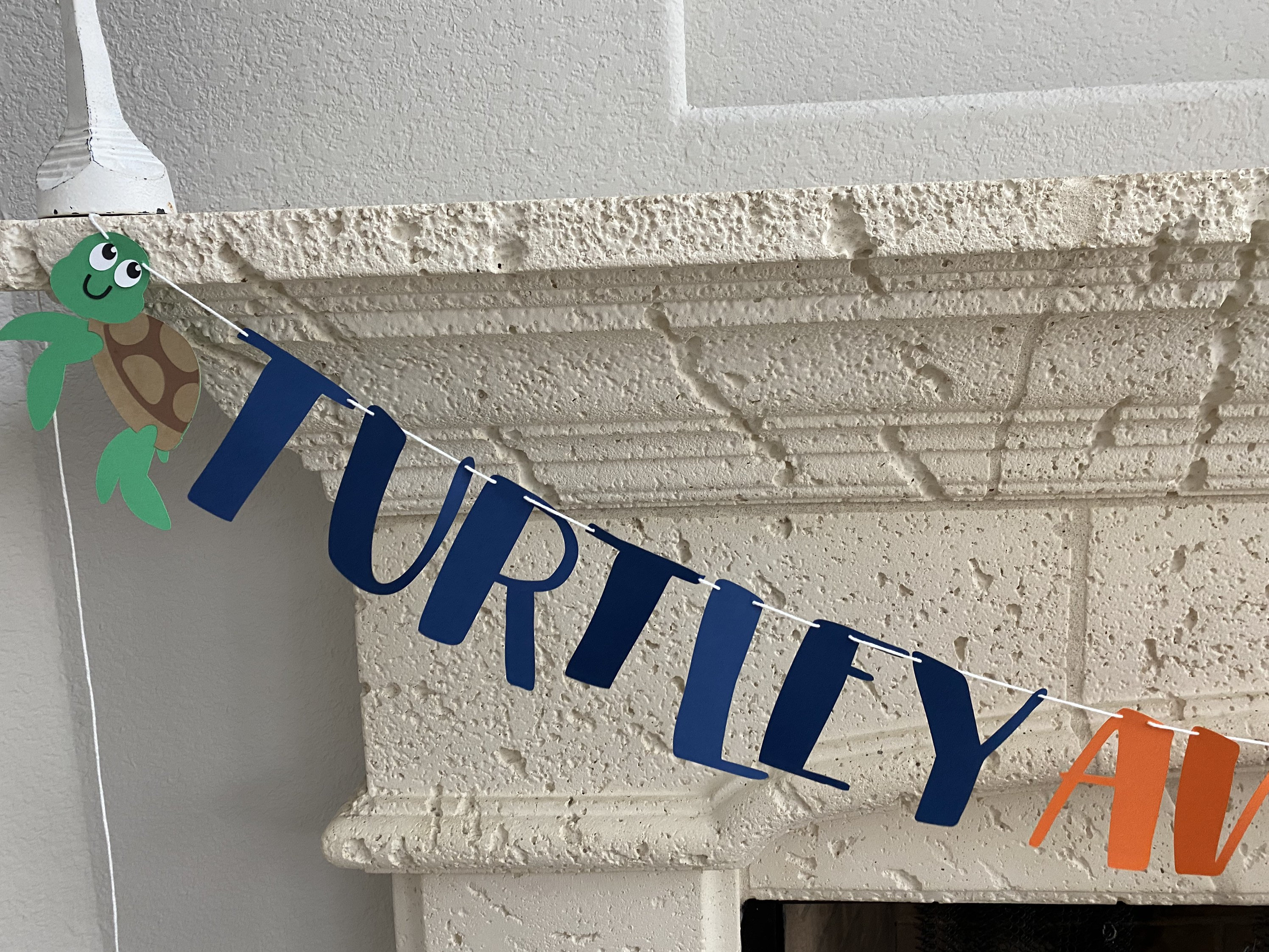 Turtley Awesome Birthday Banner Turtle Birthday Theme | Etsy