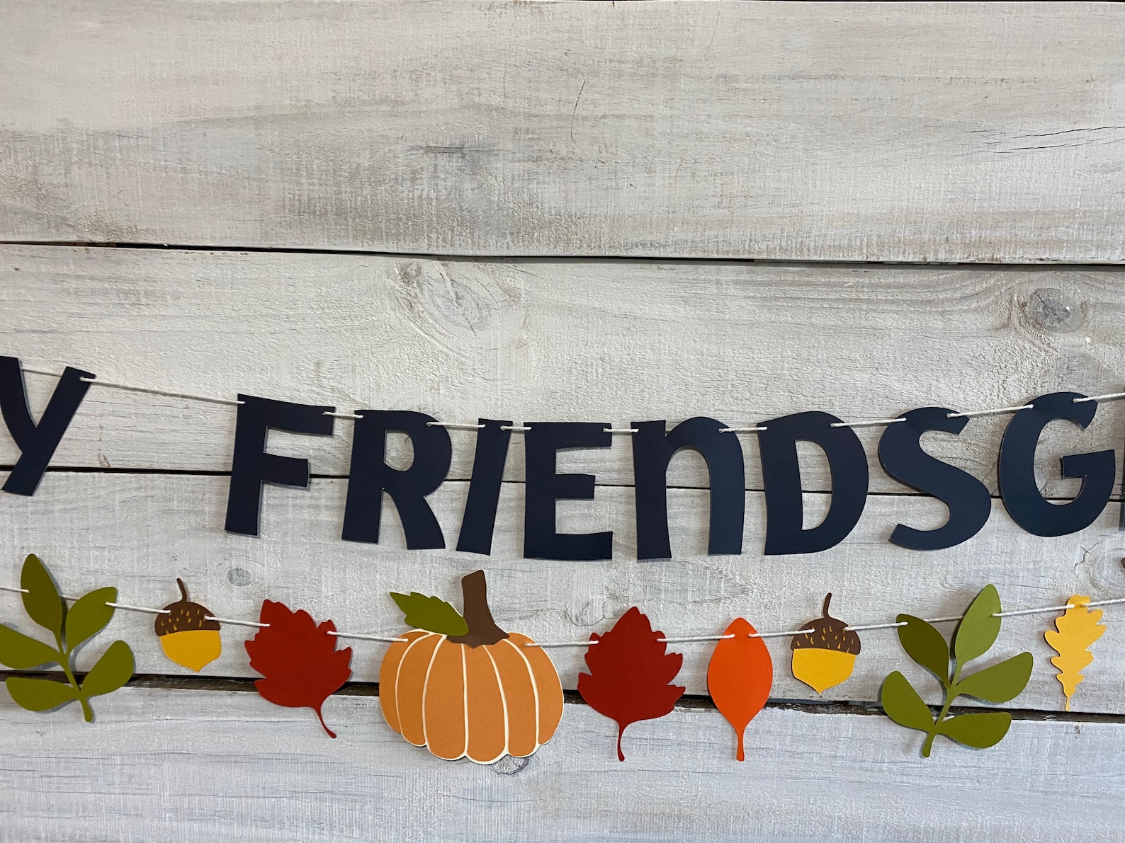 Happy Friendsgiving Banner Fall Garland Fall Banner | Etsy