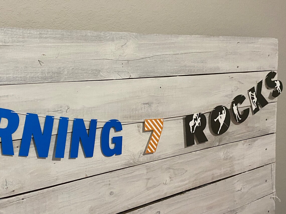 Rock Climbing Banner Rock Climbing Birthday Banner rock - Etsy