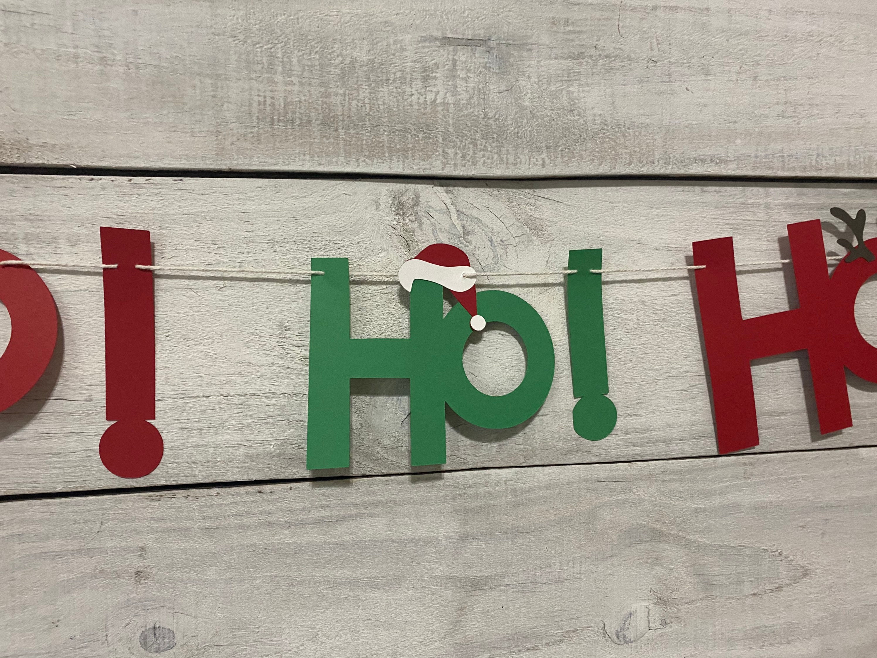 Ho Ho Ho Banner Christmas Decor Christmas Mantle Decor - Etsy UK