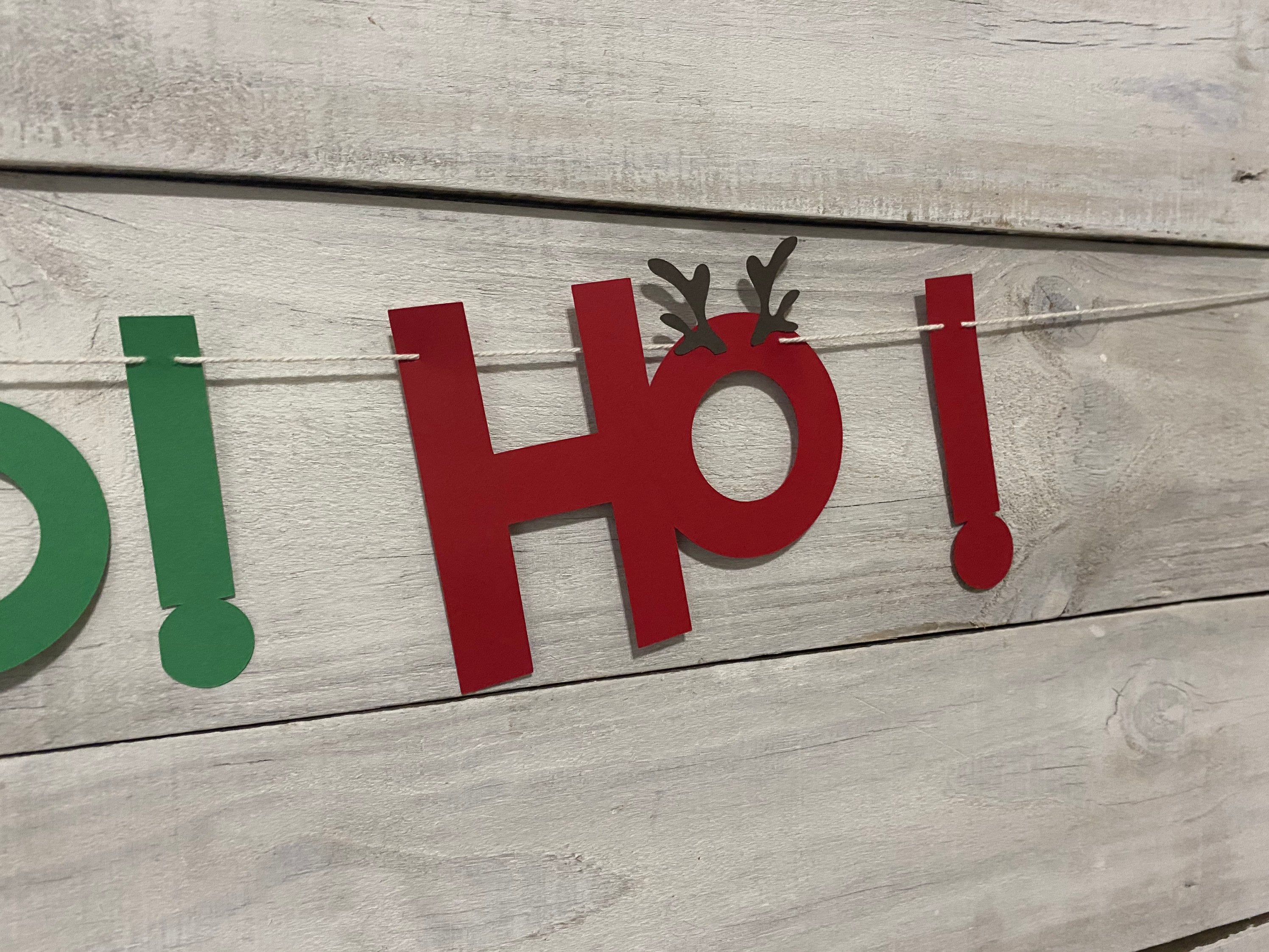 Ho Ho Ho Banner Christmas Decor Christmas Mantle Decor - Etsy UK