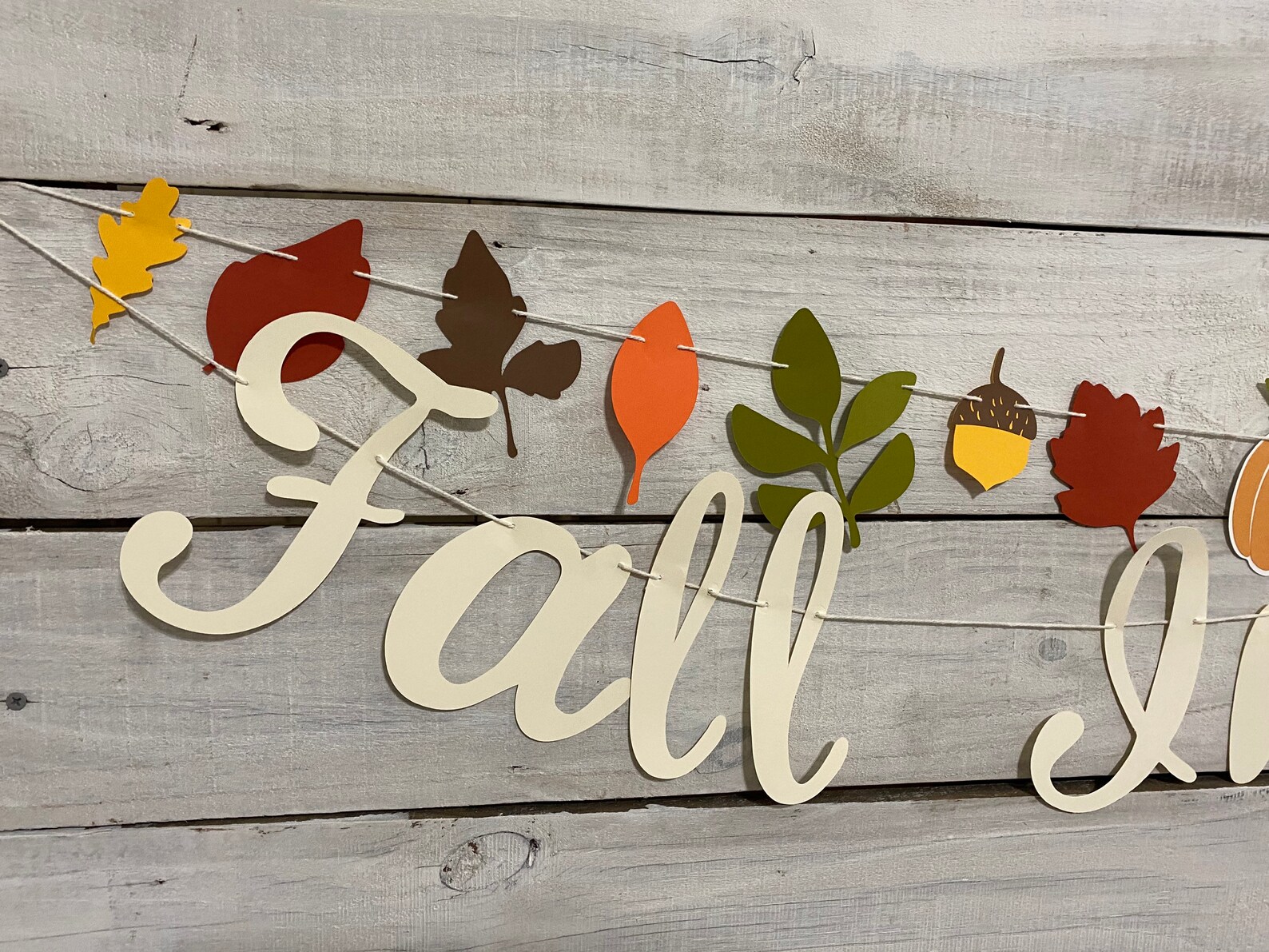 Fall in Love Banner: Autumn Wedding, Bridal Shower Garland - Etsy