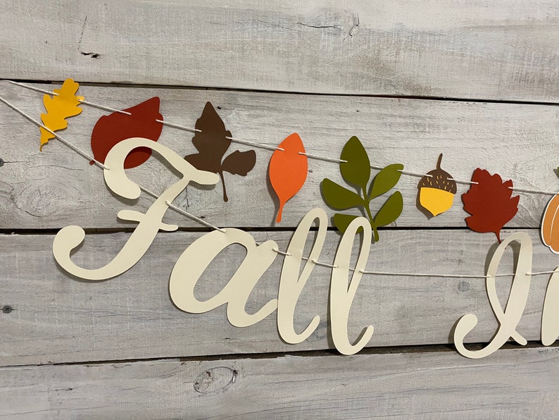 Fall in Love Banner: Autumn Wedding, Bridal Shower Garland - Etsy