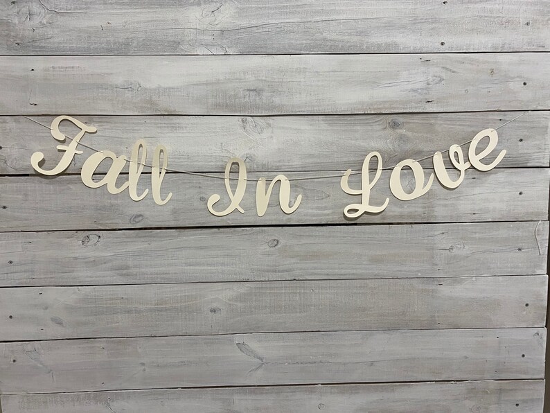 Fall in Love Banner: Autumn Wedding, Bridal Shower Garland - Etsy