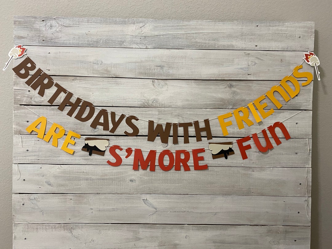 S'more Fun Birthday Banner: Fall Campout Party Decor - Etsy