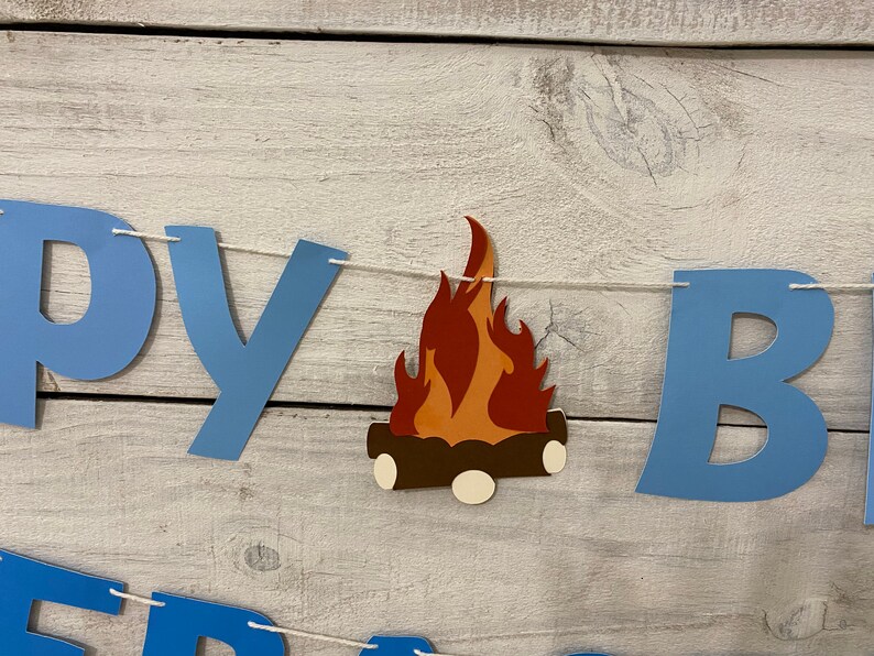 Happy Birthday Banner Camping Birthday Banner Camp Out | Etsy