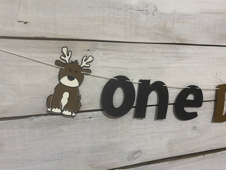 ONE Deer Ful Banner Deer First Birthday Theme Deer First - Etsy