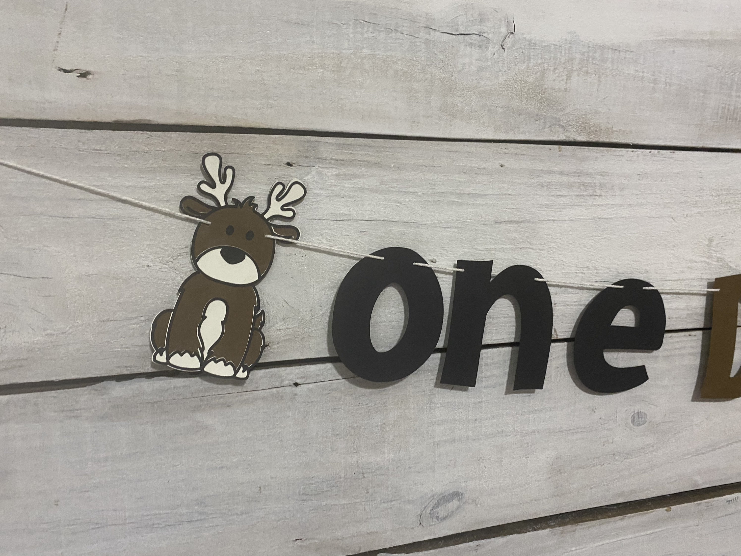 ONE Deer Ful Banner Deer First Birthday Theme Deer First - Etsy