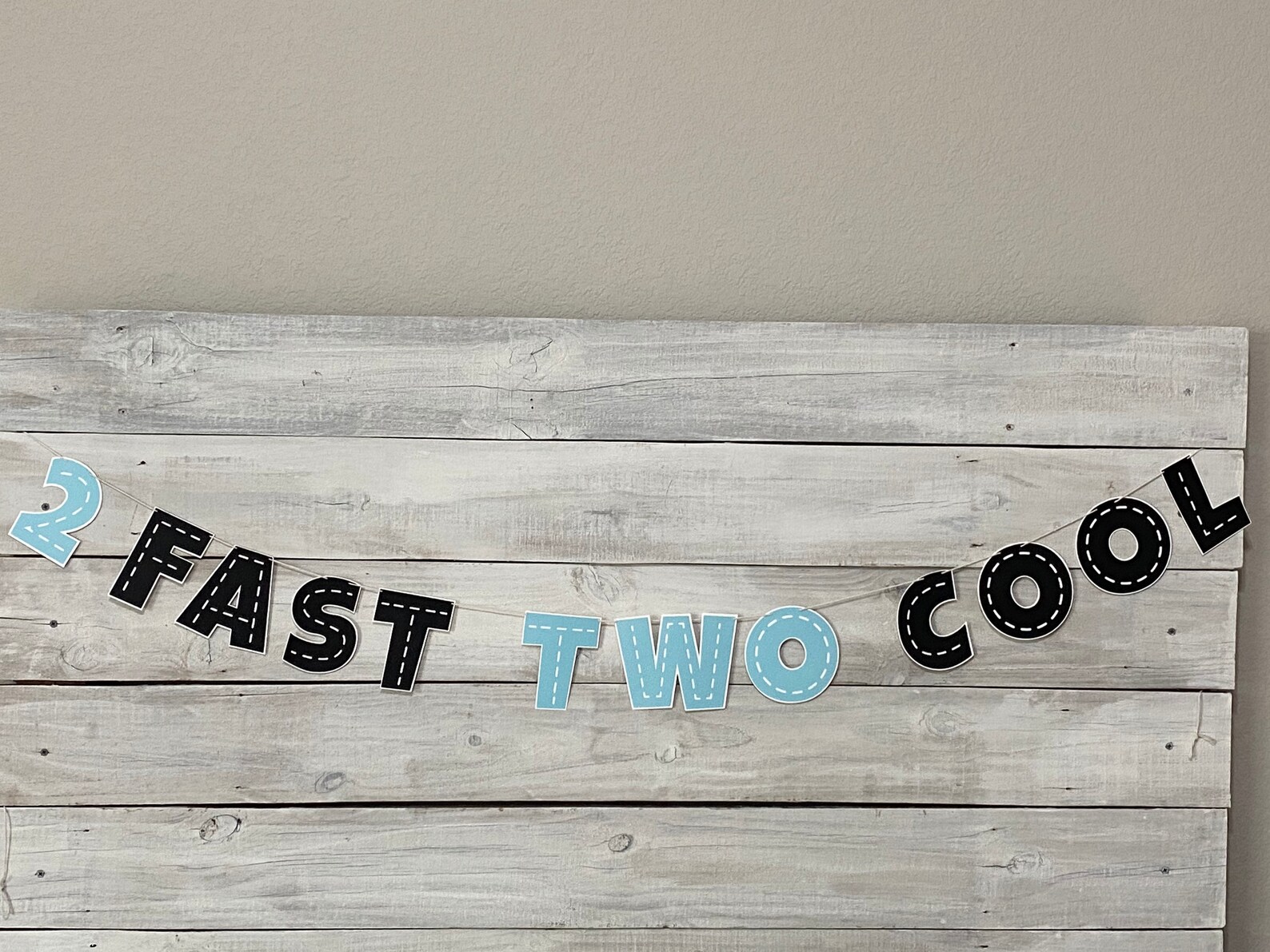 Two Fast Banner Second Birthday Banner Racecar Birthday - Etsy