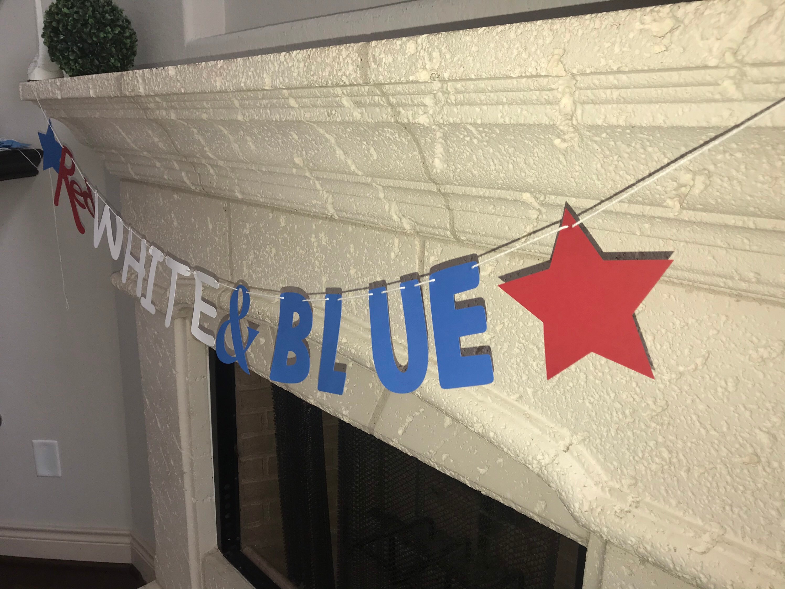 Red White & Blue Banner July 4th Decor Independence Day - Etsy UK