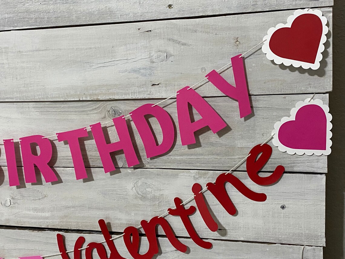 Happy Birthday to Our Little Valentine Banner Our Little | Etsy