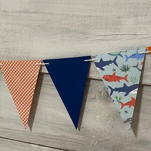 SHARK Happy Birthday Pennant Banner - Shark Banner - Baby Shark ...