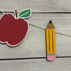 Back to School Banner - Pencils and Apples Banner - Teacher Classroom ...