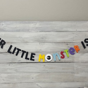 Our Little Monster Birthday Banner - Monster Birthday Decorations ...