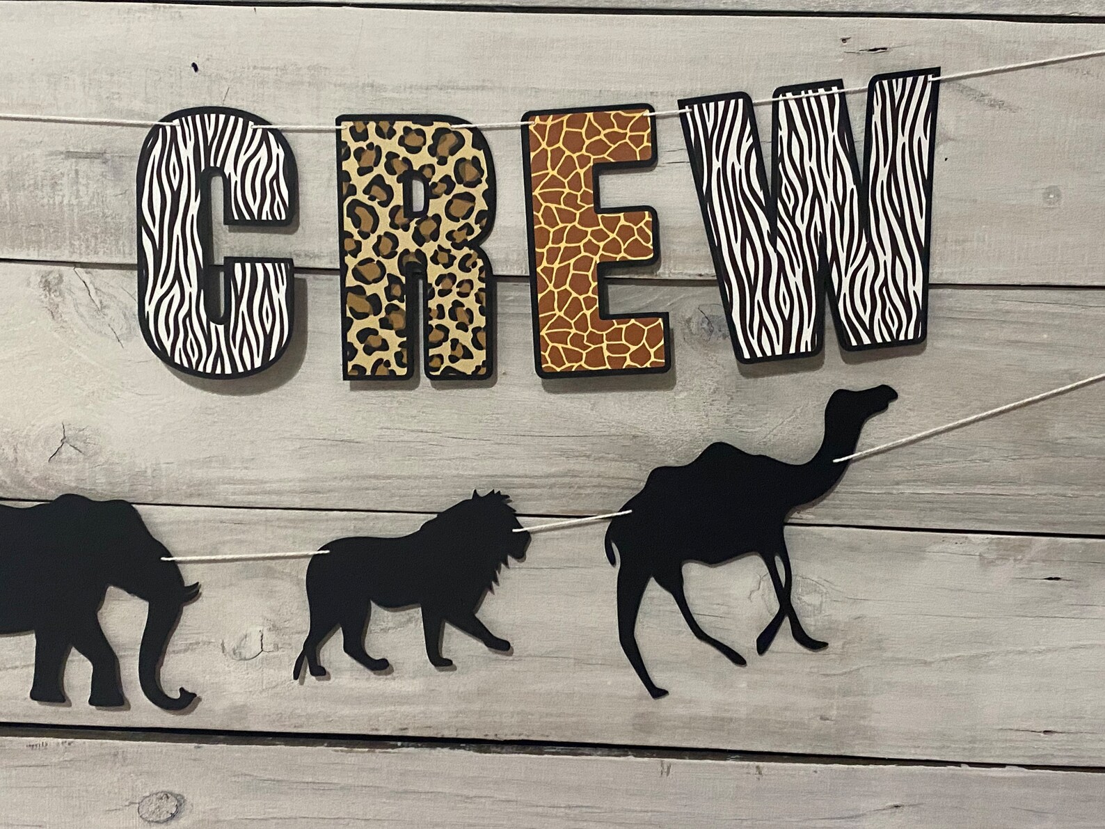 Zoo Crew Banner: Animal Print Safari Party Decor - Etsy