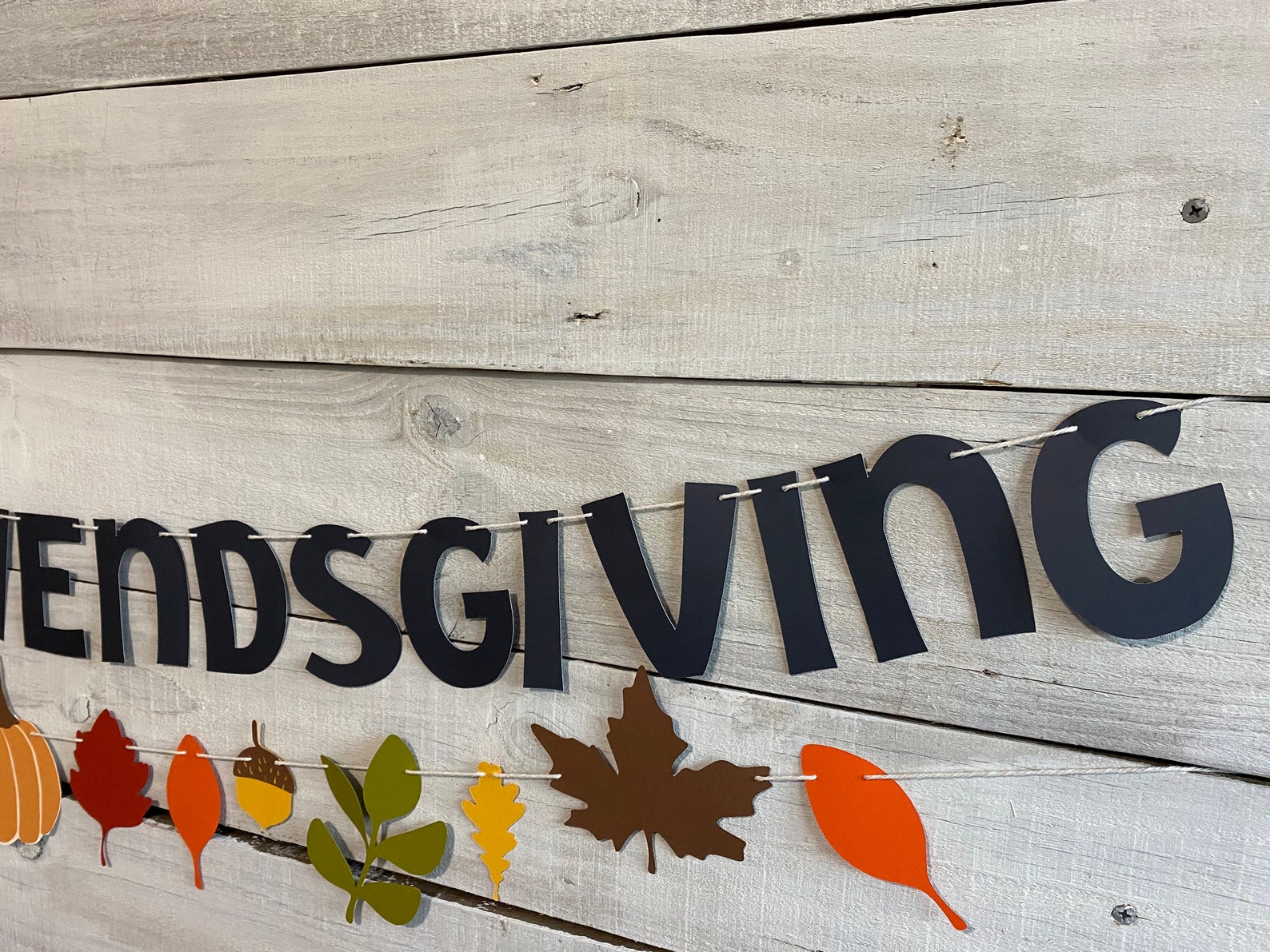 Happy Friendsgiving Banner Fall Garland Fall Banner | Etsy