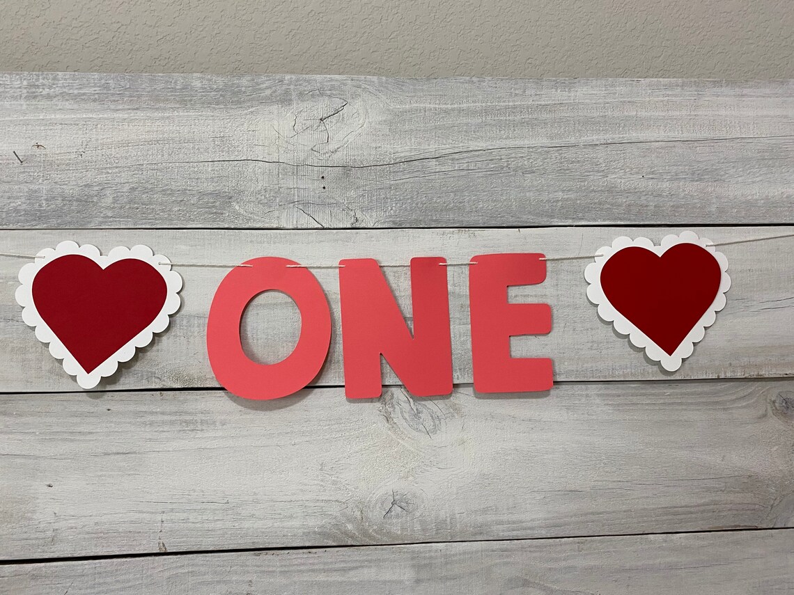 Happy Birthday to Our Little Valentine Banner Our Little | Etsy