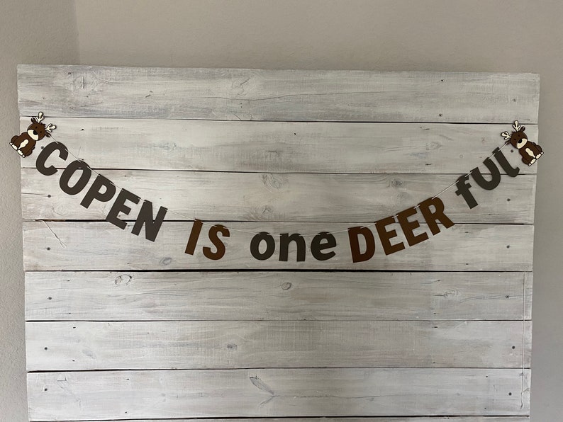 ONE Deer Ful Banner Deer First Birthday Theme Deer First - Etsy