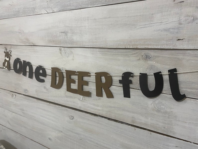 ONE Deer Ful Banner Deer First Birthday Theme Deer First - Etsy