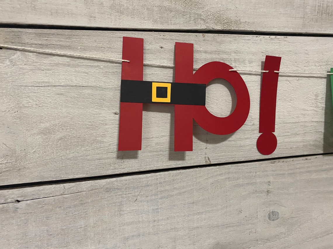 Ho Ho Ho Banner Christmas Decor Christmas Mantle Decor - Etsy UK