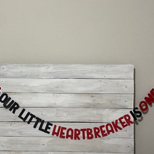 Heartbreaker ONE Banner: Valentine's 1st Birthday Party Decor - Etsy