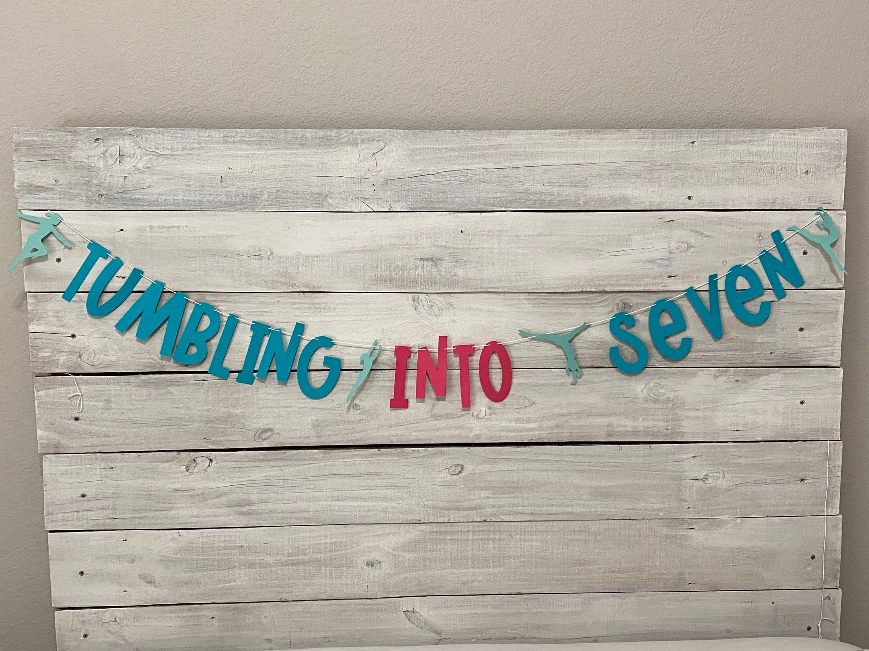 Tumbling Birthday Banner Customizable Gymnastics Birthday - Etsy