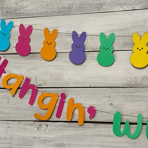 Hangin’ With My Peeps Banner - Easter Garland - Easter Decor - Peep ...