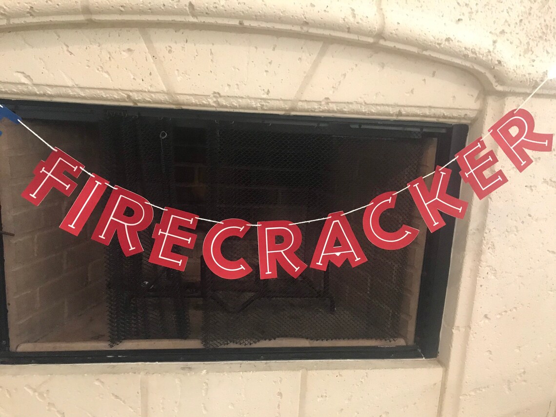 Our Little Firecracker Is One Banner | Etsy