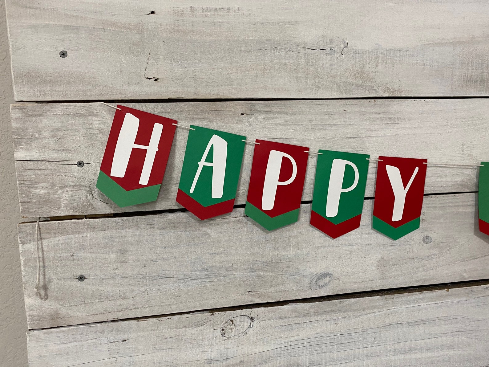 Happy Birthday Pennant Banner Birthday Garland Christmas - Etsy