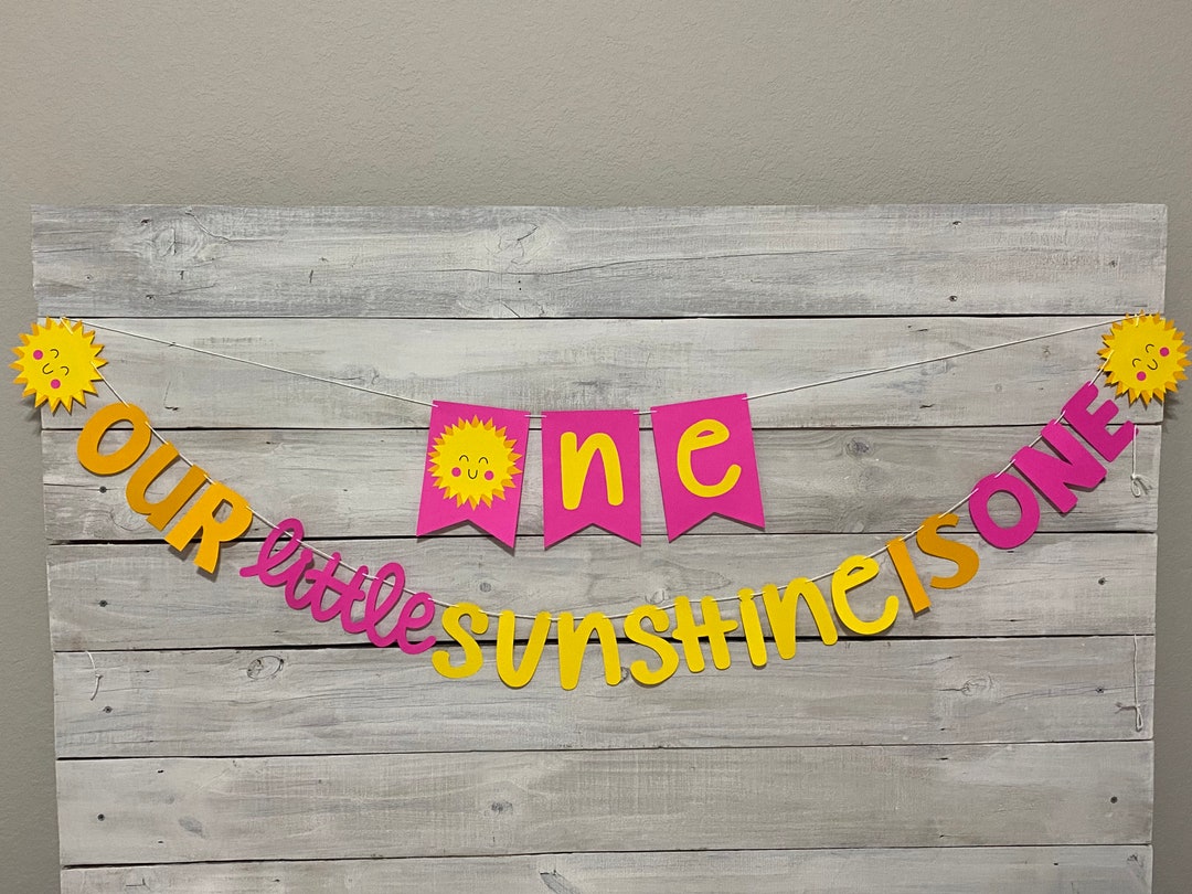Our Little Sunshine is ONE Banner - Sunshine Birthday Decor - First ...