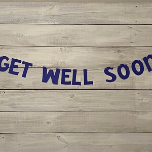 Get Well Soon Banner Choose Your Color - Etsy