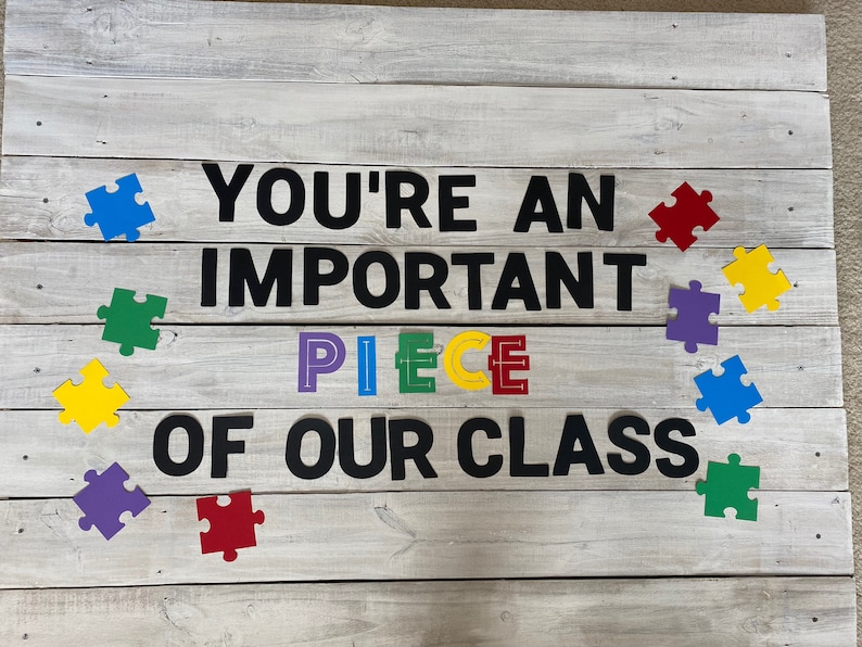Youre an Important Piece of Our Class Bulletin Board Decor Classroom ...