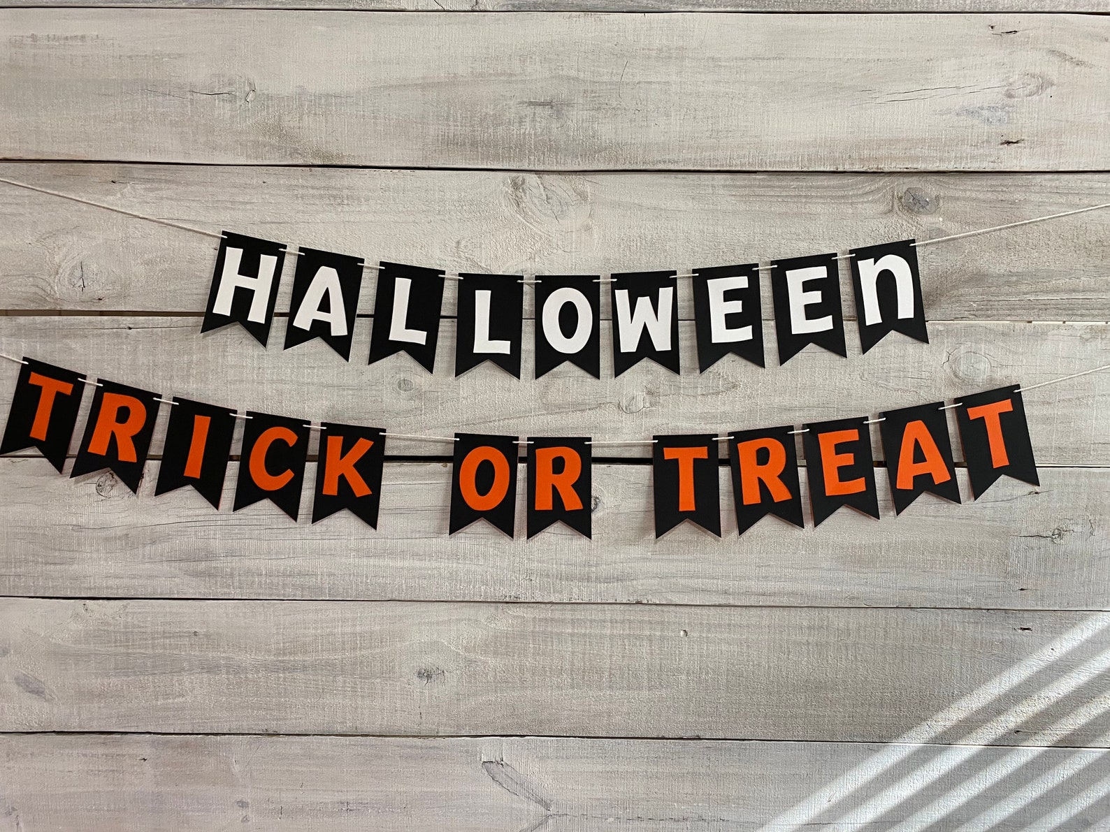 Halloween Pennant Banner Trick or Treat Pennant Banner | Etsy