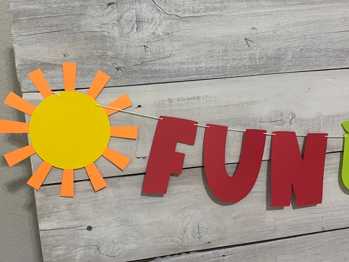 Fun in the Sun Banner-summer Decor-schools Out for Summer - Etsy