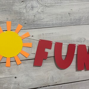 Fun in the Sun Banner-summer Decor-schools Out for Summer Party-pool ...