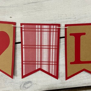 LOVE Pennant Banner Valentine Mantle Decor Love Banner Valentines Day ...