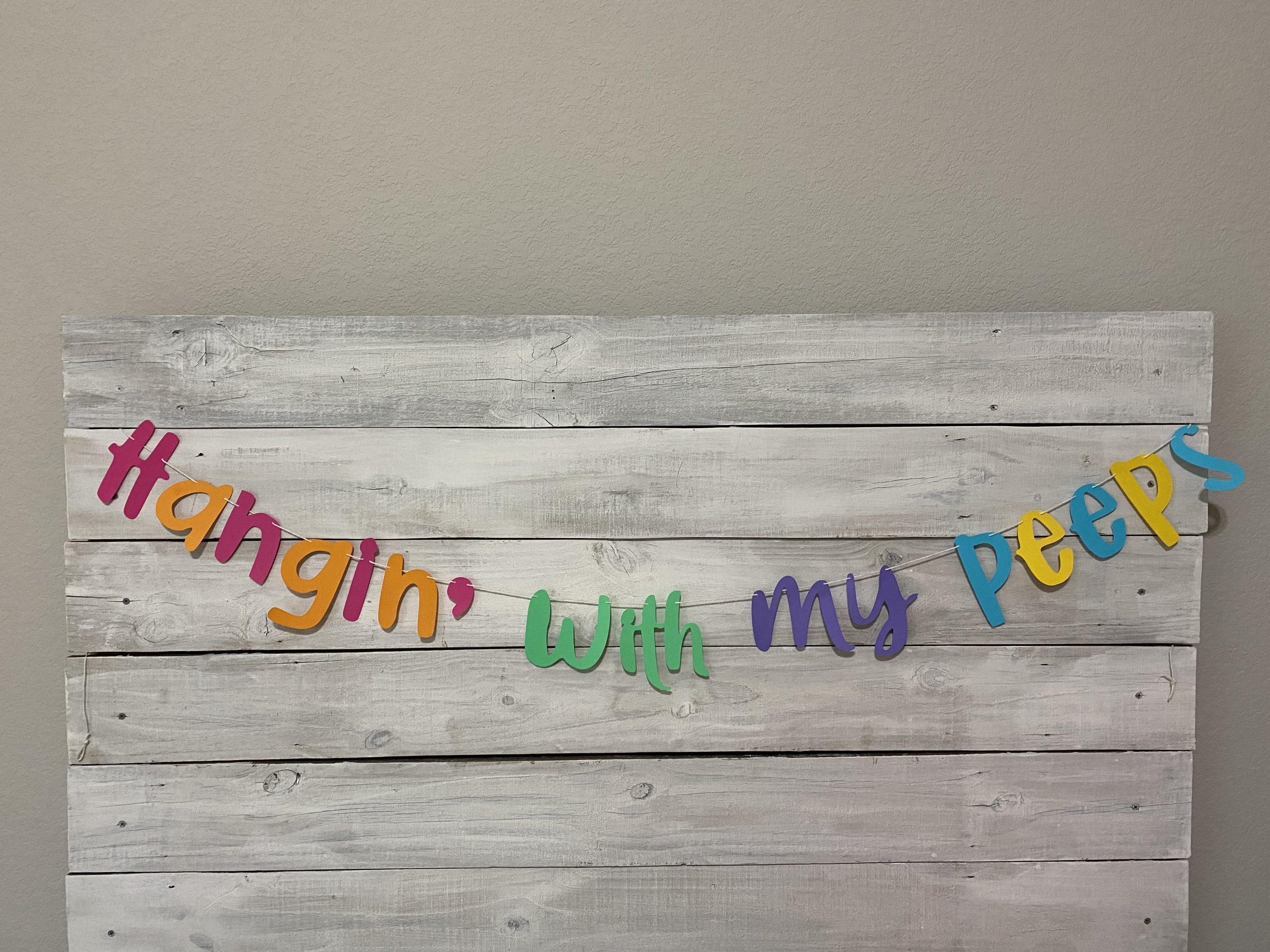 Hangin With My Peeps Banner Easter Garland Easter Decor | Etsy