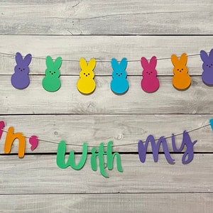 Hangin’ With My Peeps Banner - Easter Garland - Easter Decor - Peep ...